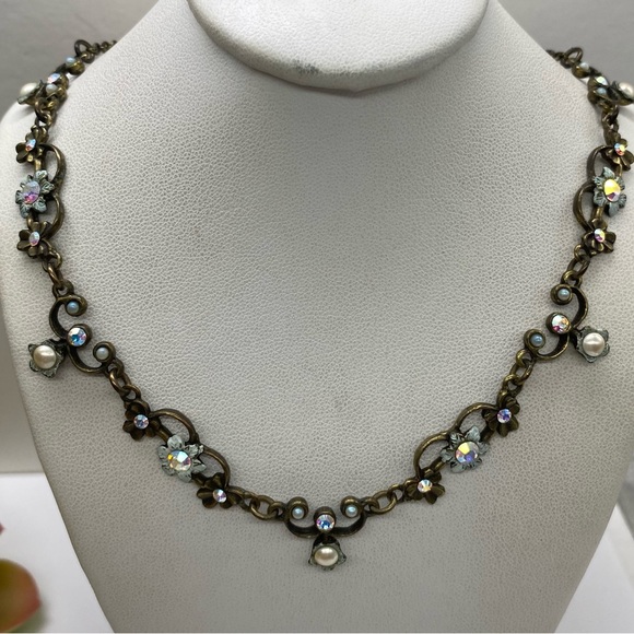 Michal Negrin | Jewelry | Vintage Michal Negrin Flowers Ab Crystal ...